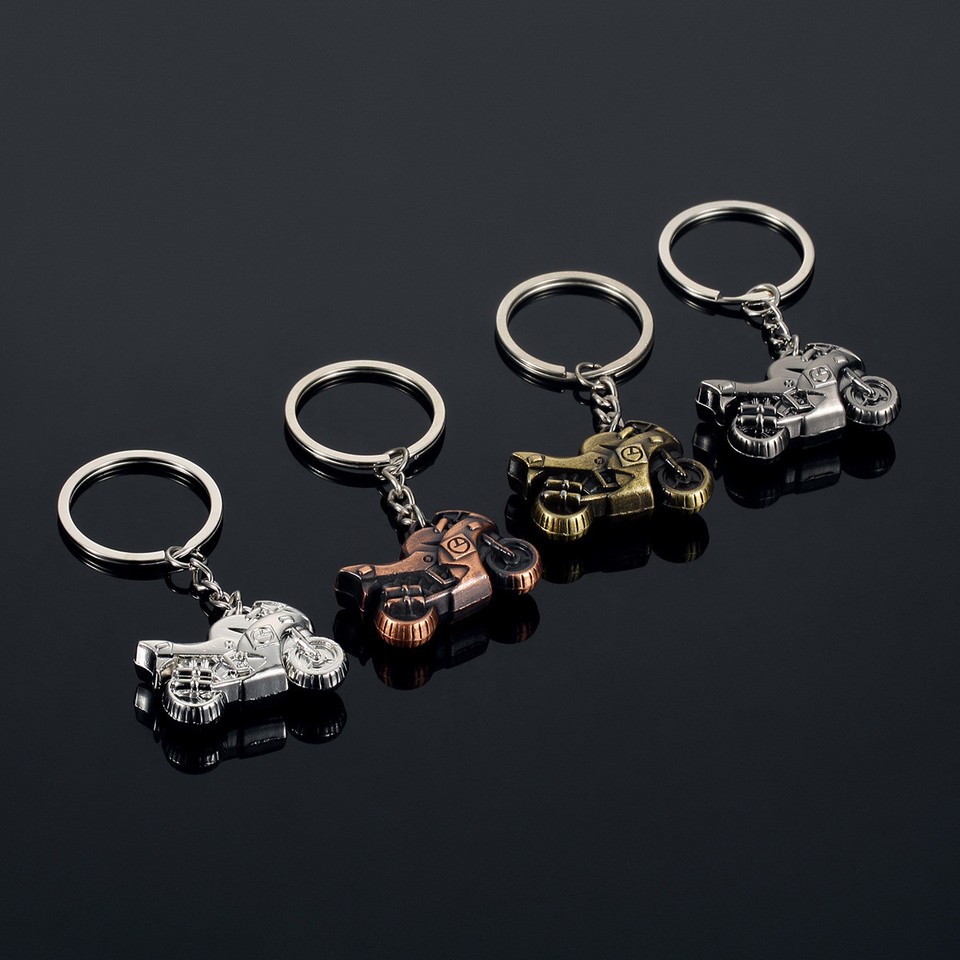 3D Motorcycle Solid Keychain KeyRing Metal Bag Pendant Kid Gift Metal ...