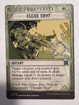 1x Clear Shot MTG OTJ Prosperity Post Showcase Art | eBay