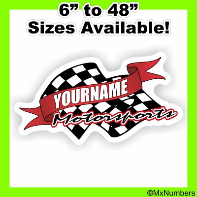Custom Your Name Motorsports Decals Trailer Truck Race Car Go Kart ...