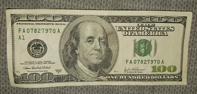 $100 Series 2003A US One Hundred Dollar Bill Note $100 vintage old note ...