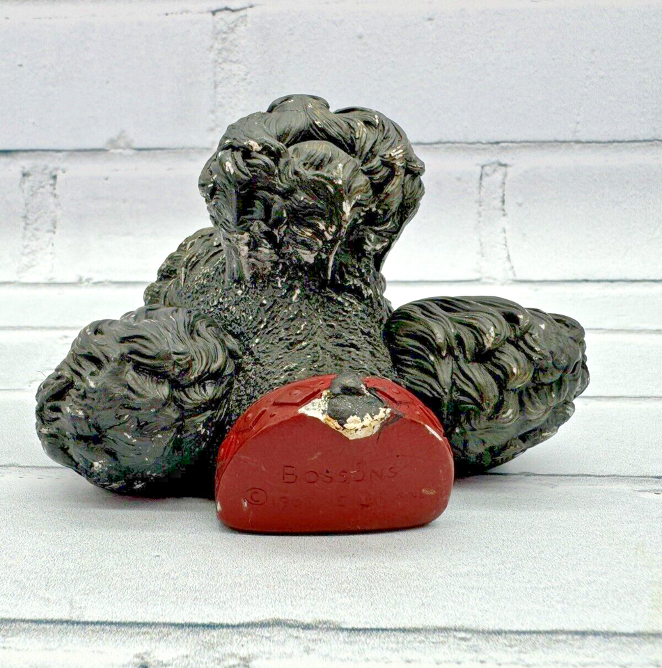 Vintage Chalkware Black Poodle Dog Head Bossons England Wall Hanging ...