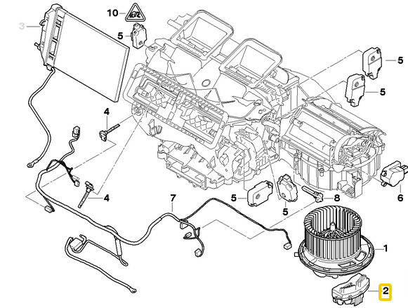 Genuine BMW Final Stage Unit / Resistor Regulator for Blower Motor ...
