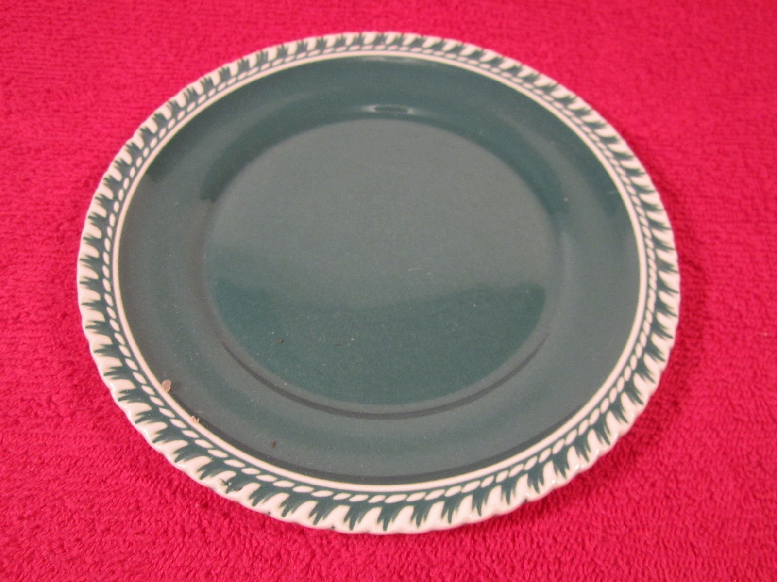 Vintage HARKERWARE 6.25" Green Dessert Plate [Z18] | eBay