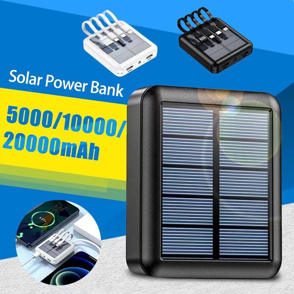 Mini Solar Power Bank Portable Charger Fast Charging External Battery ...