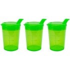 3x Adult Drinking Beaker 250ml Feeding Cups & Lids Elderly Wide Spout ...