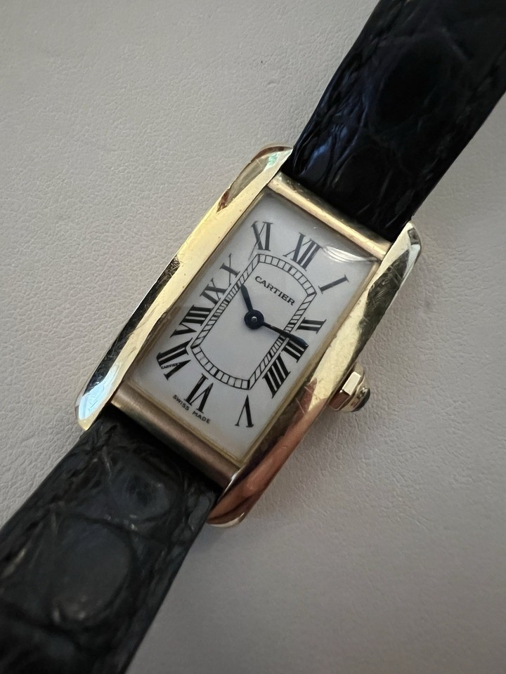 2000 Cartier Tank Americaine Small 18k Solid YG Ref 1710 Box & Papers ...