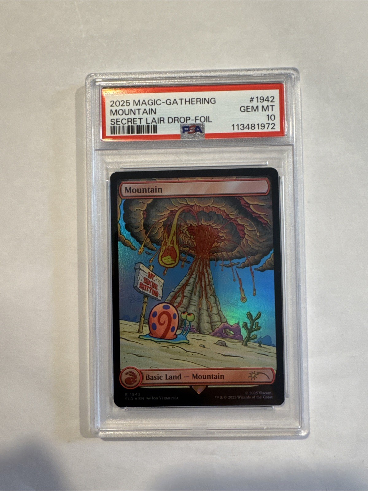 2025 MTG Magic The Gathering SpongeBob Secret Lair Mountain Foil #1942 ...