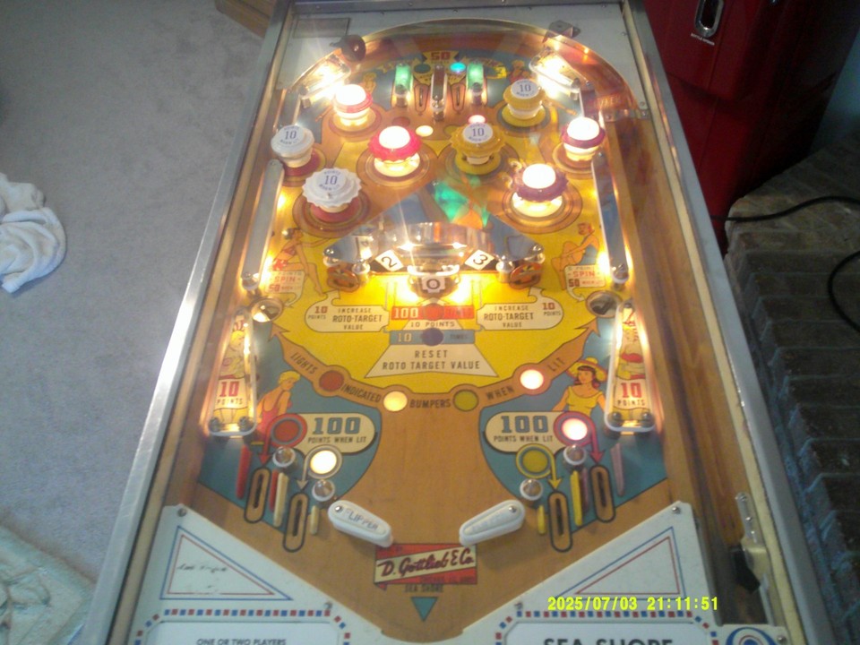 1964 Sea Shore Pinball Machine | eBay