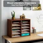 Countertop Mail Sorter Organizer, Wooden Literature 12(6x2 ...