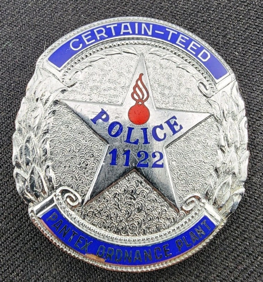 A Rare Obsolate 1940s Law Enforcement Badge DOE Pantex Nuclear Plant ...