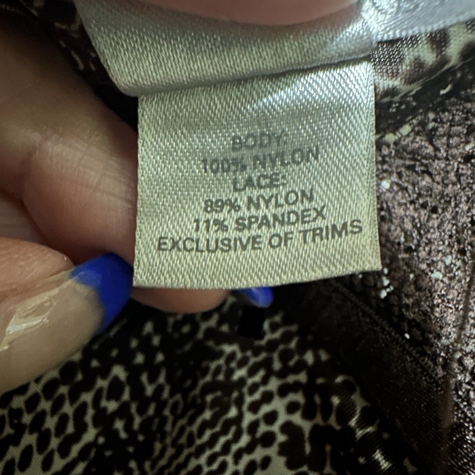 Victoria's Secret Lace Cami Top Lingerie Sleeveless Brown Snake Skin ...