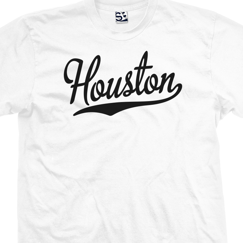 Houston Script Tail Shirt - All Star Sports Team Jersey Tee Women ...