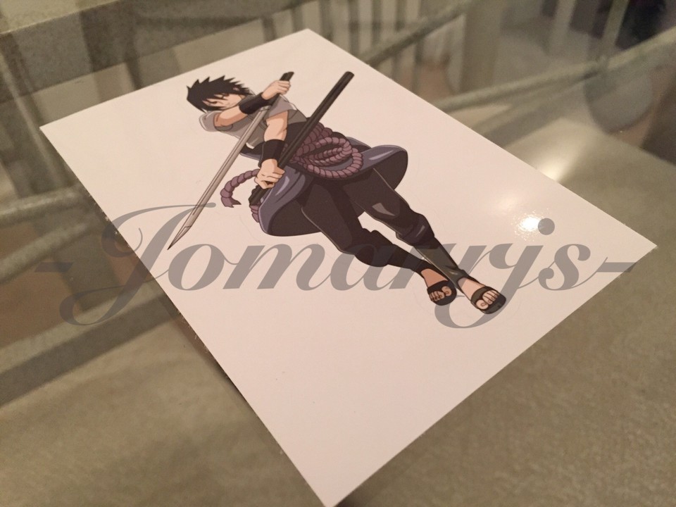 Naruto - Anime - Sasuke Uchiha Sticker Decals Vinyl Sign Comic *Sz: 4 ...