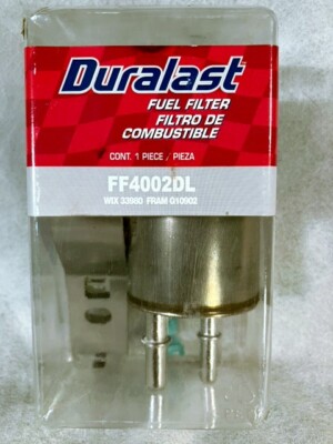 Duralast FUEL FILTER Assembly FF4002DL Fram G10902 Wix 33980 Purolator ...