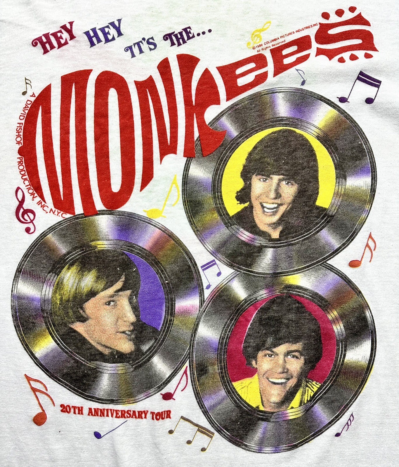 Vintage 1986 The Monkees Tour T Shirt - Gem