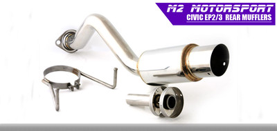 HONDA CIVIC SPORT 1.6 EP2 REAR BACK BOX EXHAUST JDM JAP SLASH ANGLED M2 ...