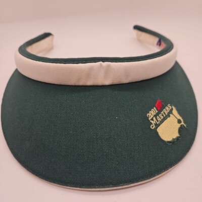 2001 Masters Visor Green And White Texace USA | eBay