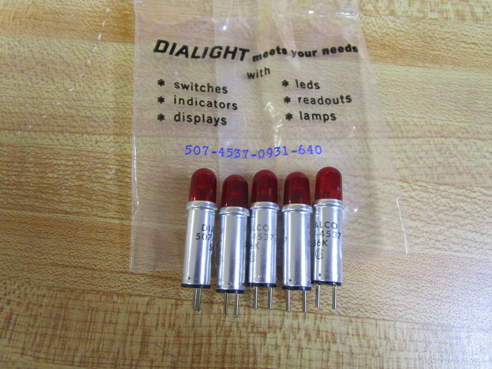Dialight 507-4537-0931-640 Dialco Neon Indicator Light (Pack of 5) | eBay