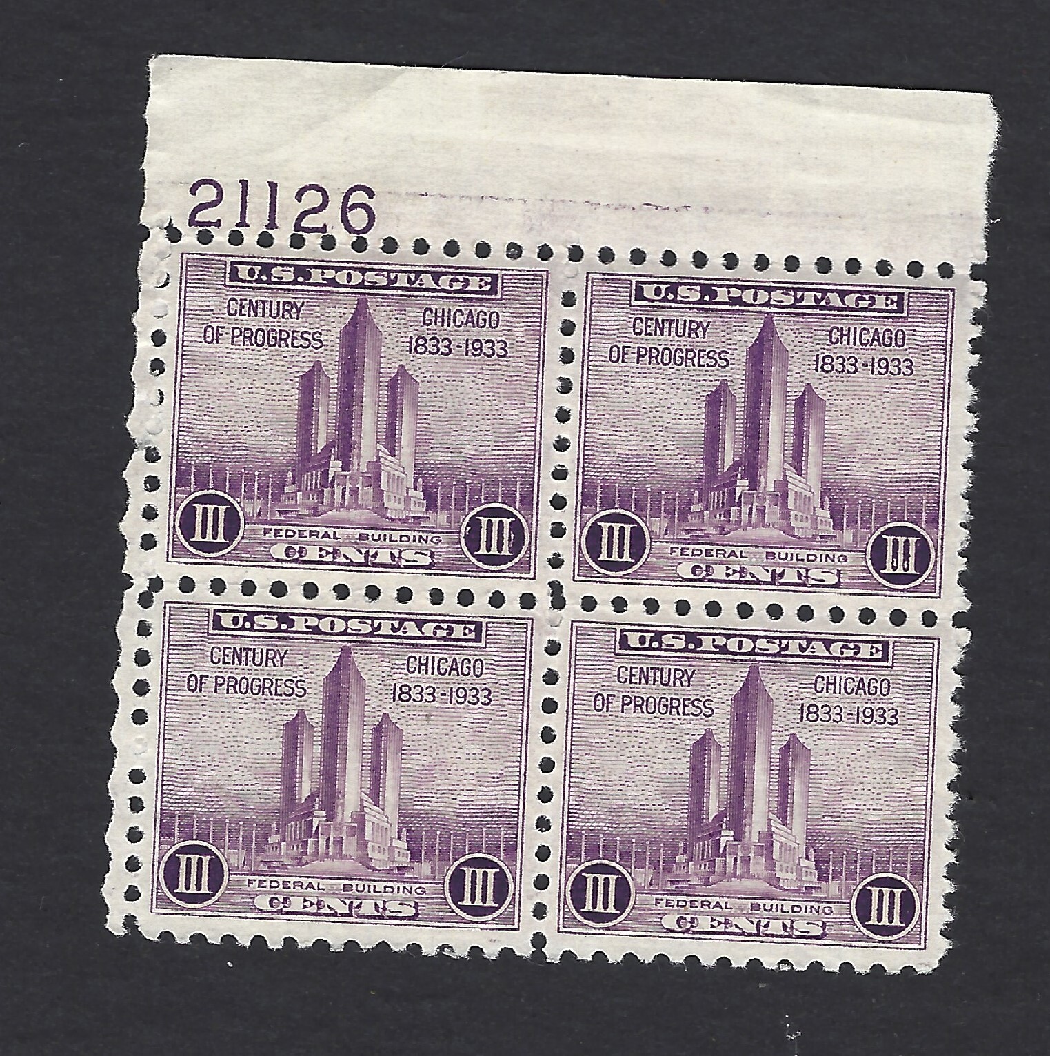 U.S. Stamps, Scott #729 Century of Progress, MNH Plate # Blocks of 4 | eBay