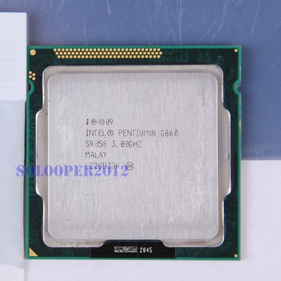 Free shipping Intel Pentium Dual-Core G860 LGA 1155 (SR058) CPU ...
