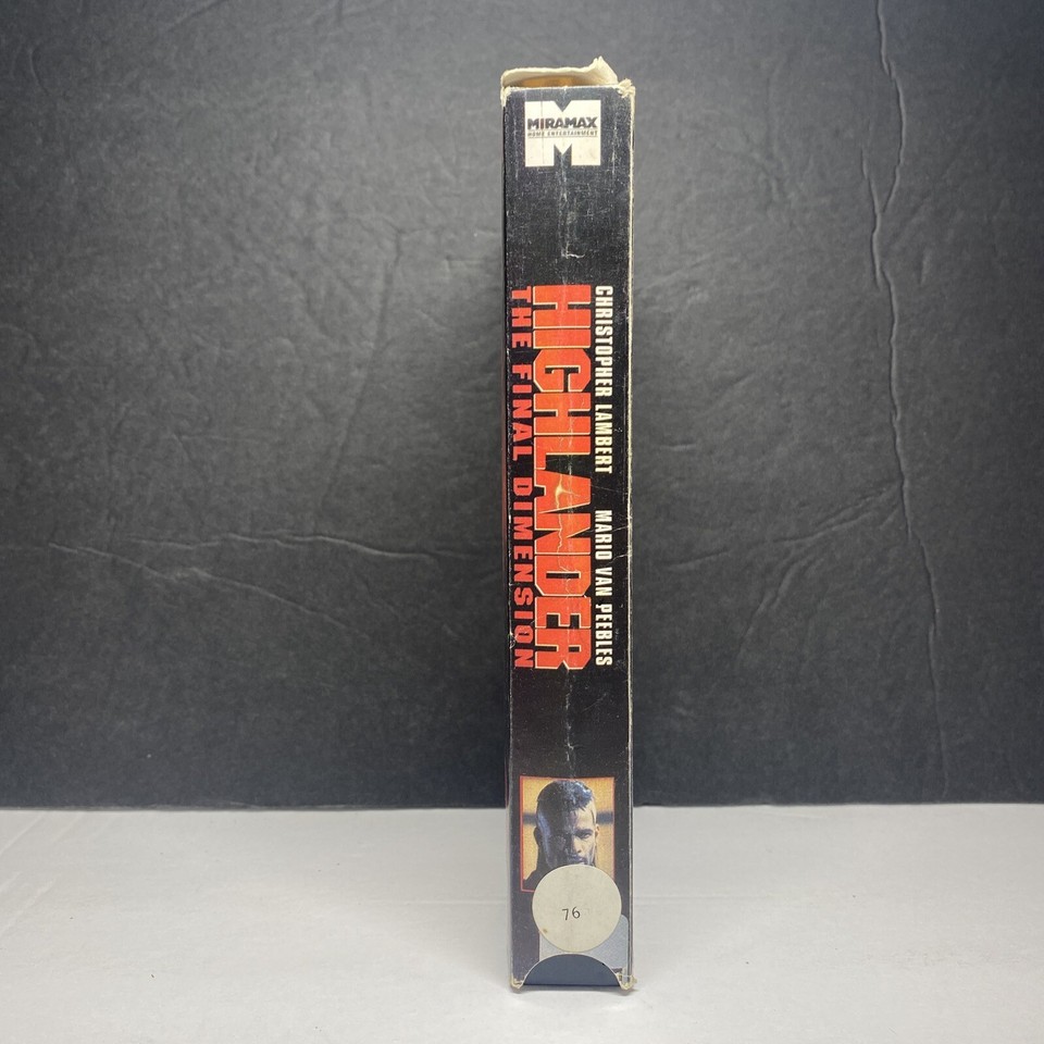 Highlander: The Final Dimension VHS 1995 Christopher Lambert Sci Fi ...