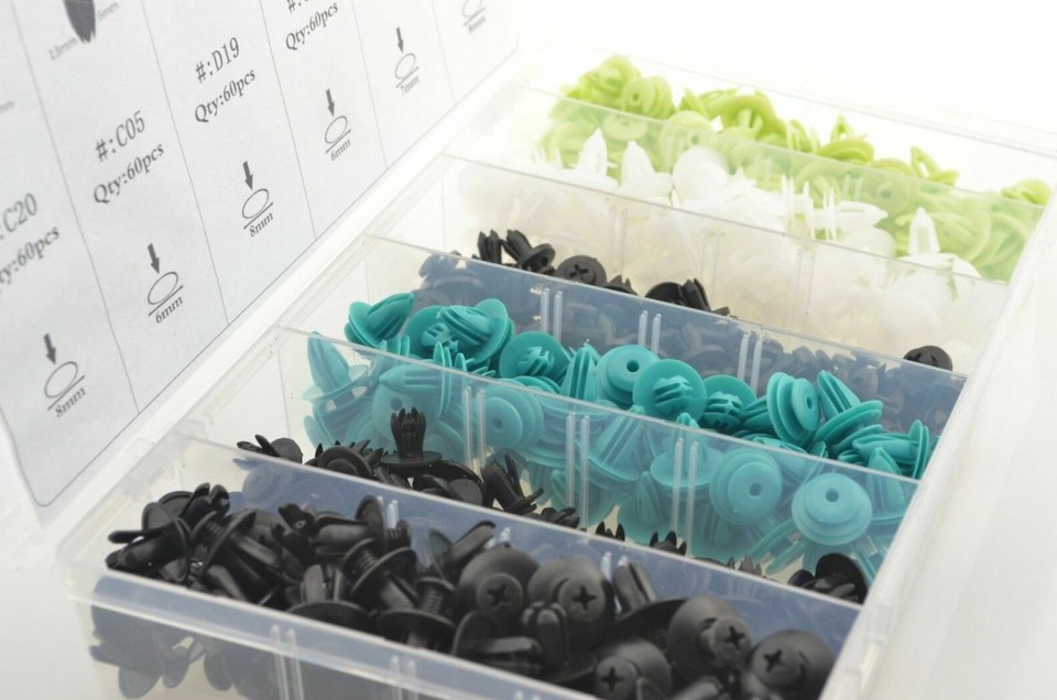 360X Car Push Retainer Pin Rivet Trim Clip Panel Moulding Assortments ...