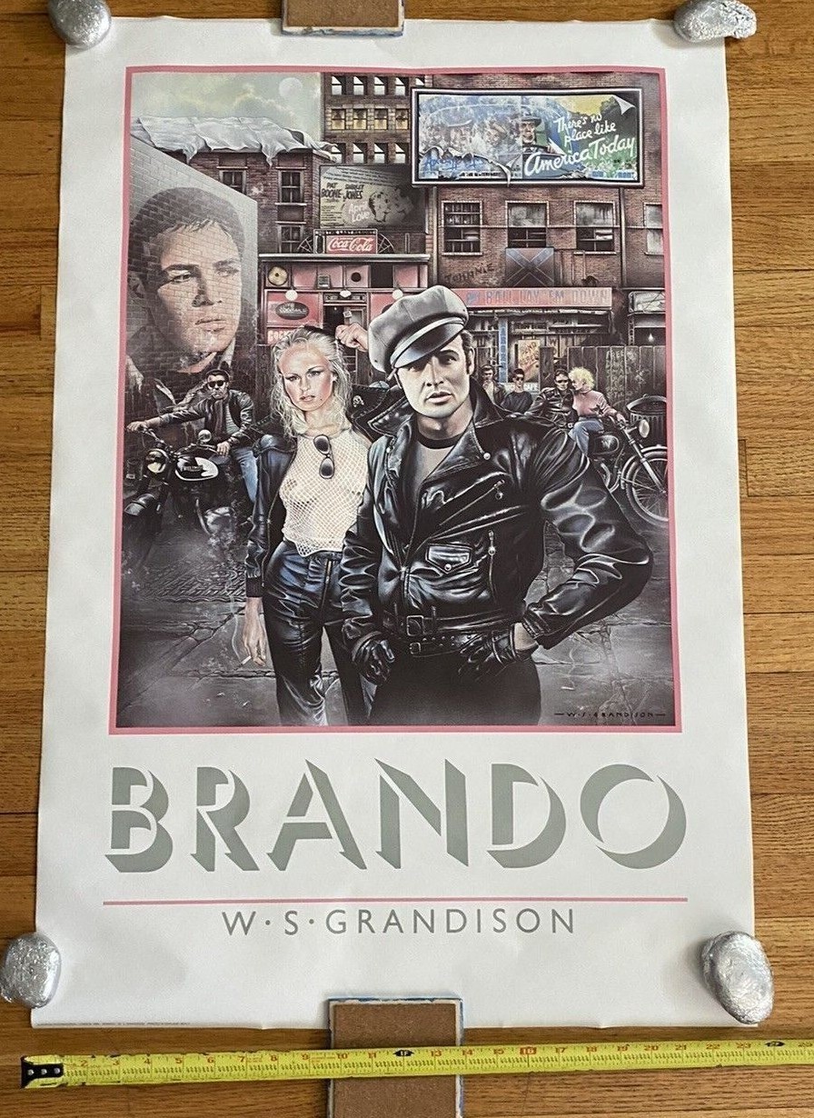 Vintage 1984 W.S. Grandison Brando Collage Poster 23.5" X 35" | eBay