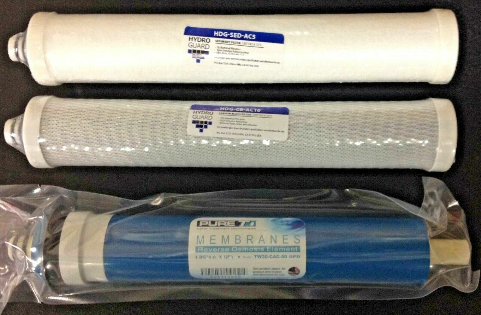 Culligan* RO Filter Set With Membrane for Culligan AC15,AC30,LC50,H3 RO ...