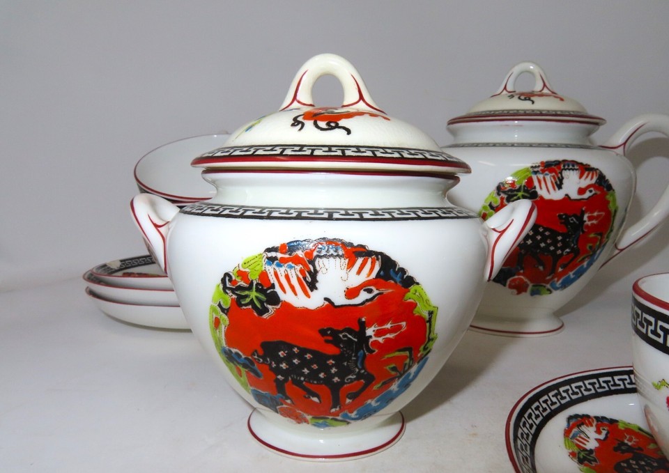 1800's Extremely Rare Tea Set by Royal Worcester Eng. for Gilman ...
