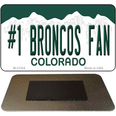 Number 1 Broncos Fan Novelty Magnet Fridge Refrigerator Home Kitchen ...