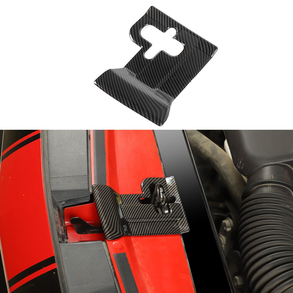 4PCS Carbon Engine Hood Side Dust Cover Accessories Kit for Dodge ...