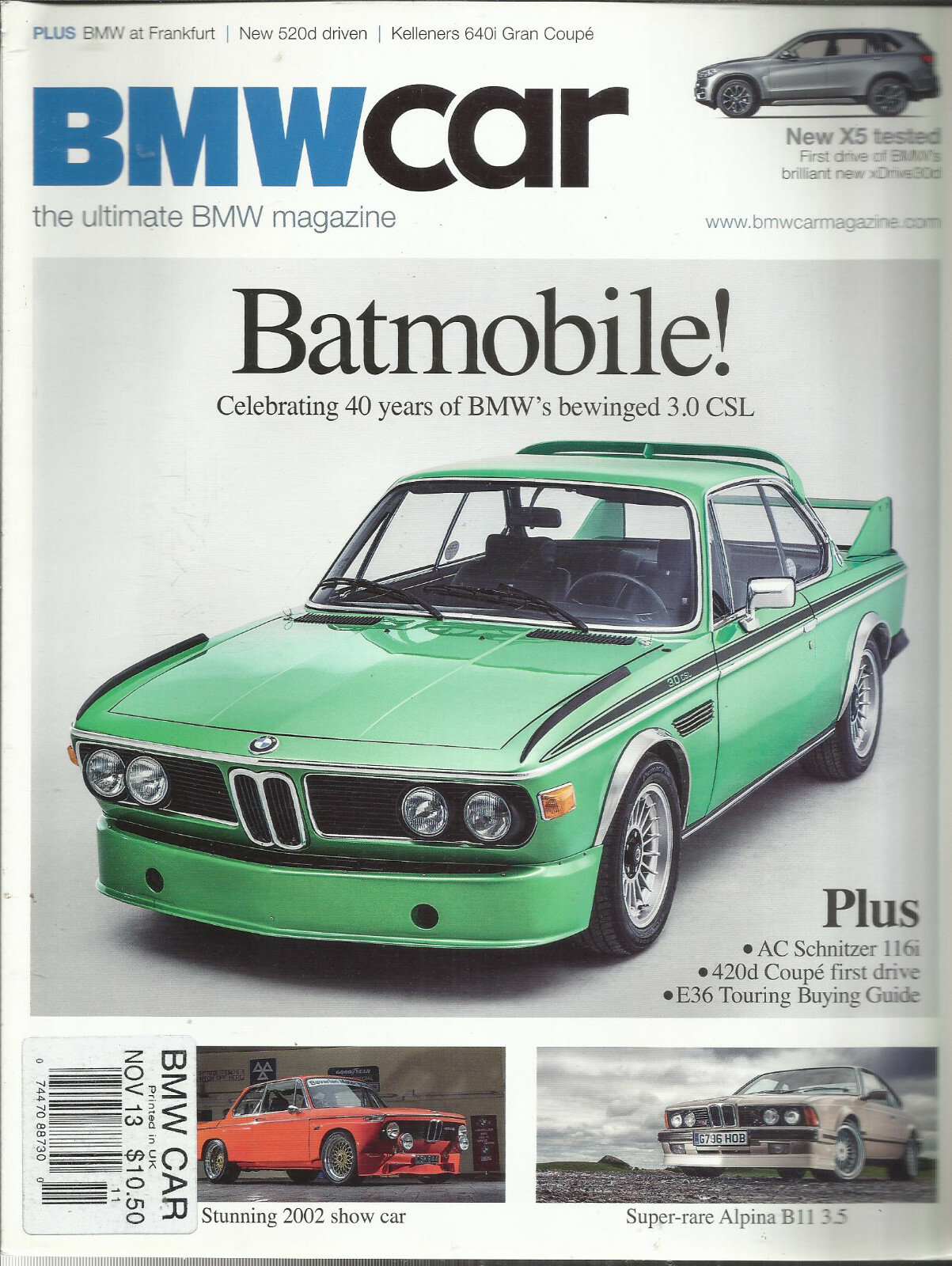 BMW CAR, THE ULTIMATE BMW MAGAZINE, BATMOBILE ! NOVEMBER, 2013 PRINTED ...
