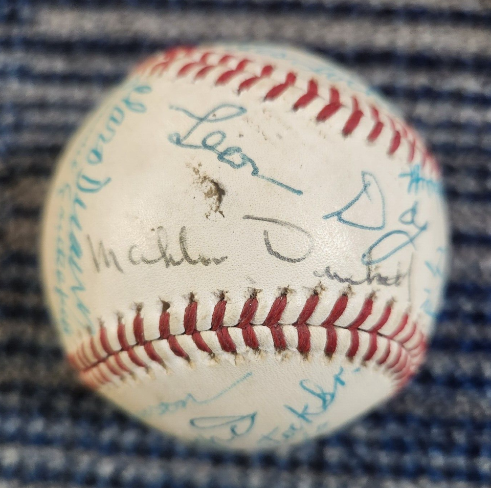 19 NEGRO LEAGUE PLAYERS HAND SIGNED BASEBALL Leon Day, Double Duty ...