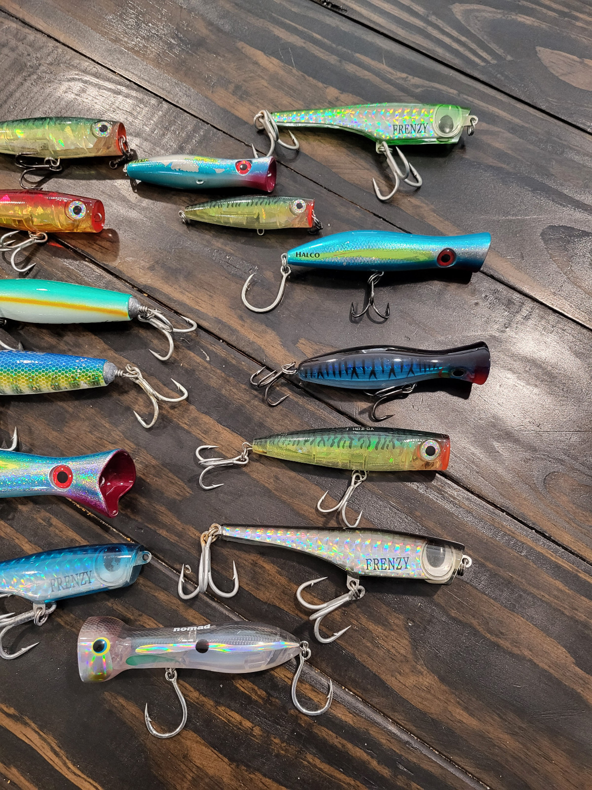 Lot of 14 Big Game Poppers Heru, Frenzy, Nomad, YoZuri, Halco | eBay