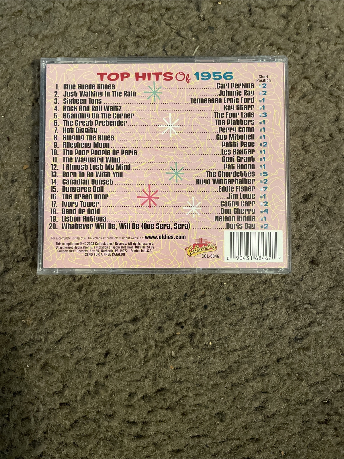 Top Hits Of The Fifties 1956 CD 2003 Collectables 20 Tracks Like New ...