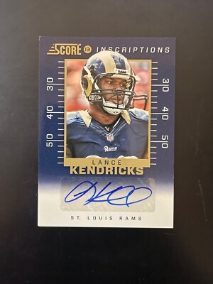 2013 Score Football Lance Kendricks Inscriptions Auto card #IN-LK Rams ...