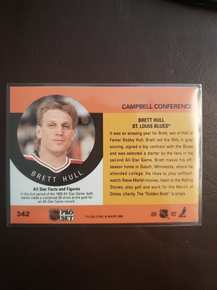 1990-91 Brett Hull Pro Set All-Star Game St. Louis Blues Hockey | eBay