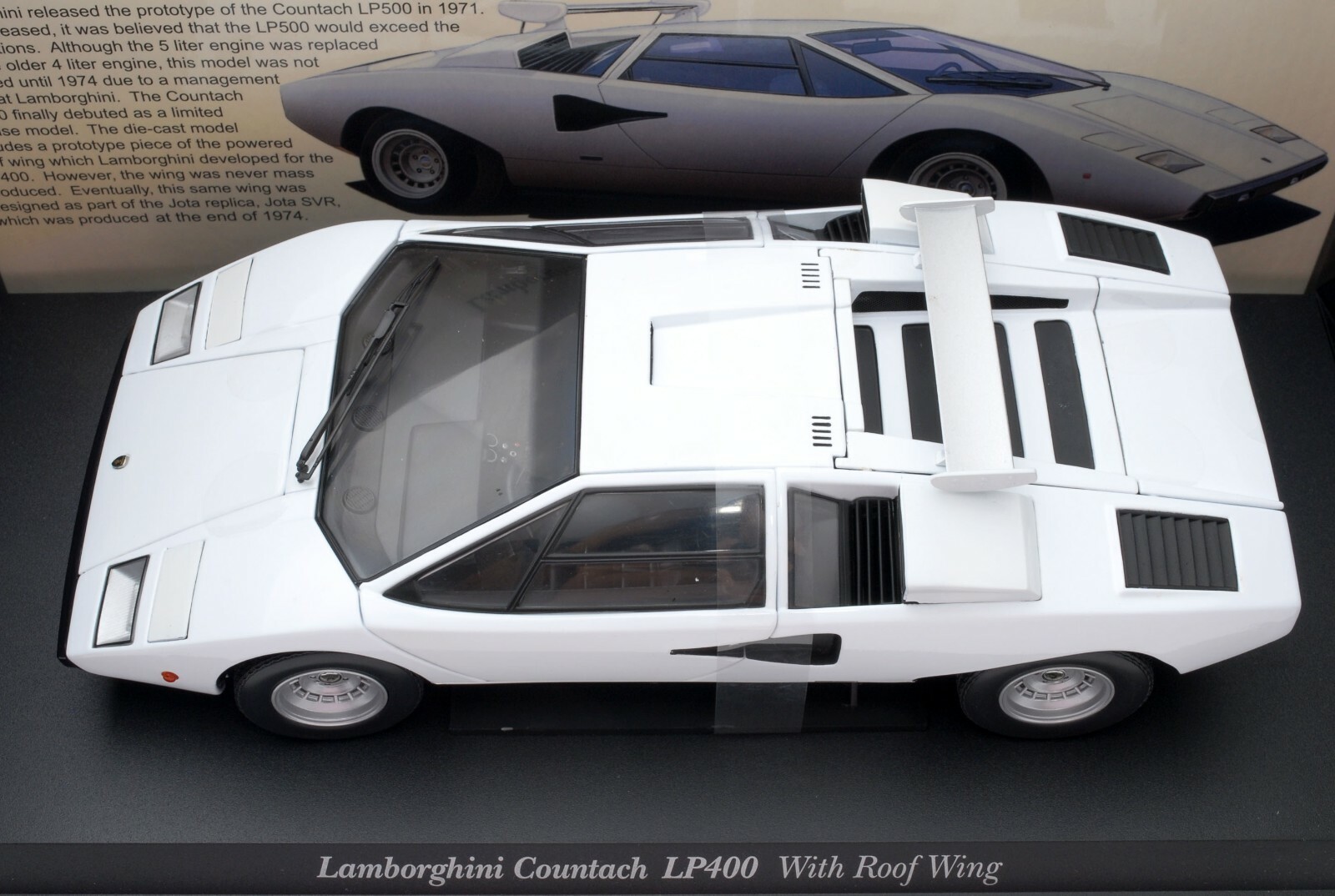 Lamborghini Countach Lp400 With Roof Wing White Kyosho 08324w 1 18 for ...