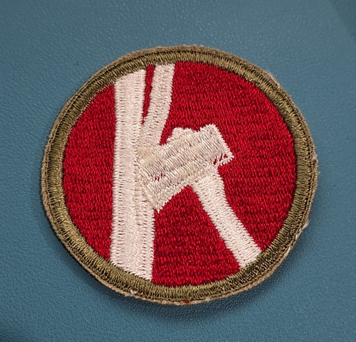 US Army 84th Infantry Division Patch-Cut Edge-Ribbed Snow Back ...