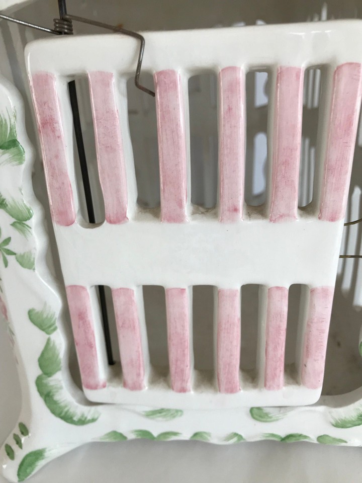 Vintage Decorative CERAMIC BIRD CAGE Italy | eBay