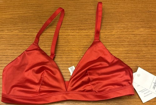 Auden Red Bralette Satin, Unlined And Wirefree Size XS | eBay