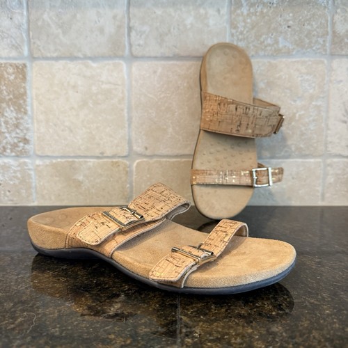 Vionic By Orthaheel Ossa Gold Cork Sandals Size 7 | eBay
