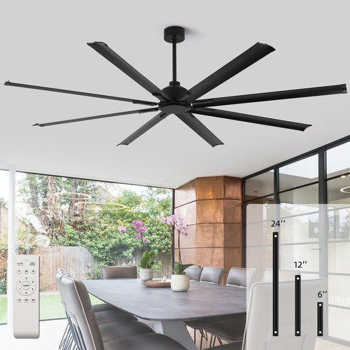 RIENAZA 96 Inch Industrial Ceiling Fans without Lights，Large Ceiling ...