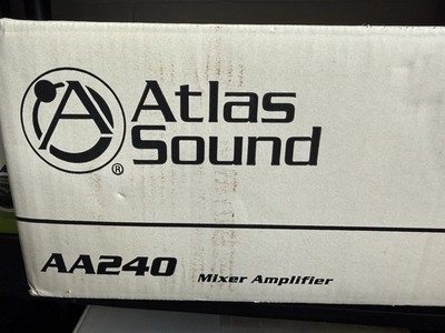 Atlas Sound AtlasIED AA240 240-Watt 6-Input Rackmount Mixer Amplifier ...