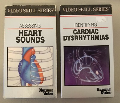 Video Skill Series Nursing Video VHS Lot of 2 Heart Sounds & Cardiac ...