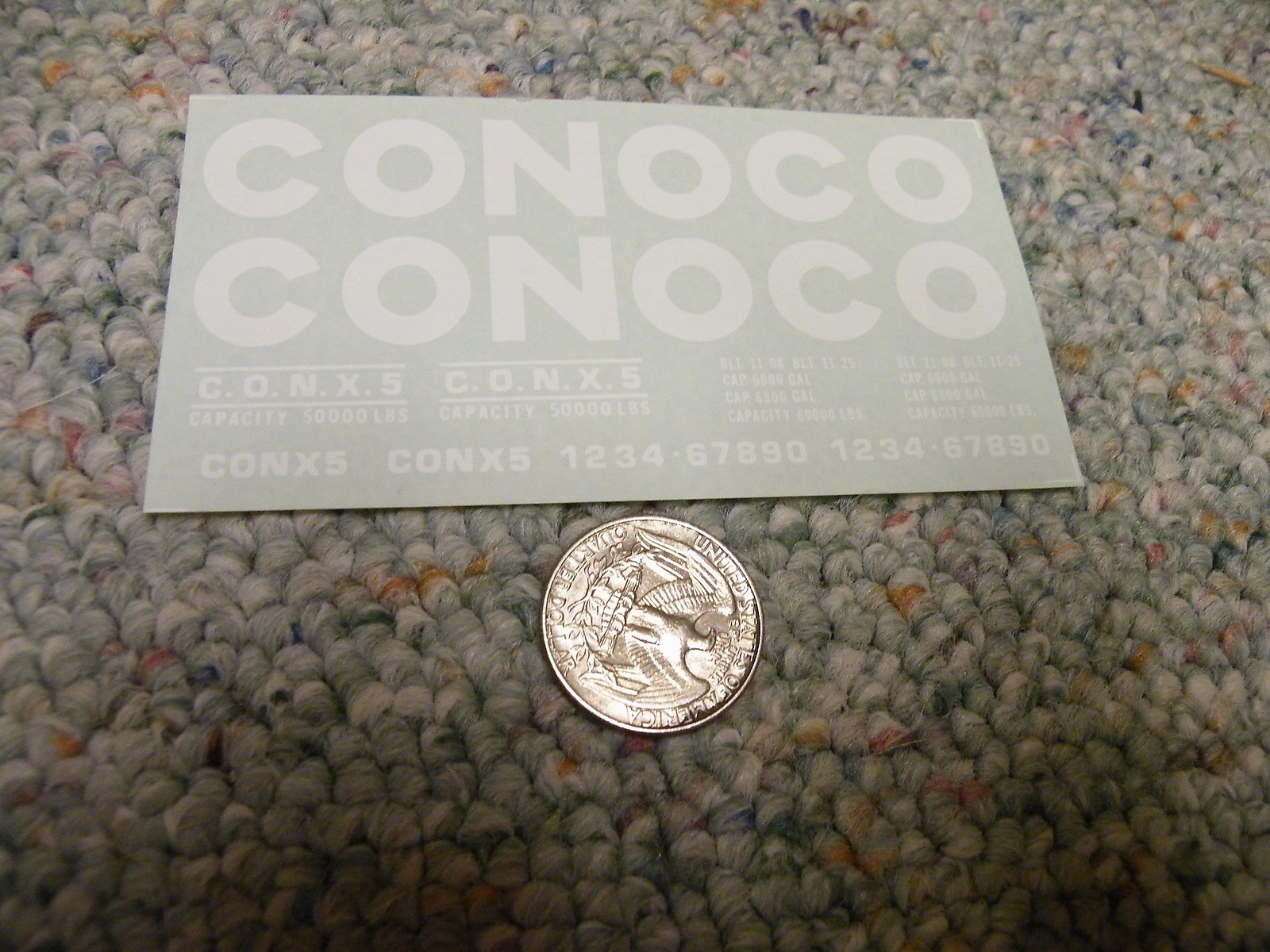 Herald King decals HO O S gauges Conoco CONX 5 data cpy etc white XX24 ...