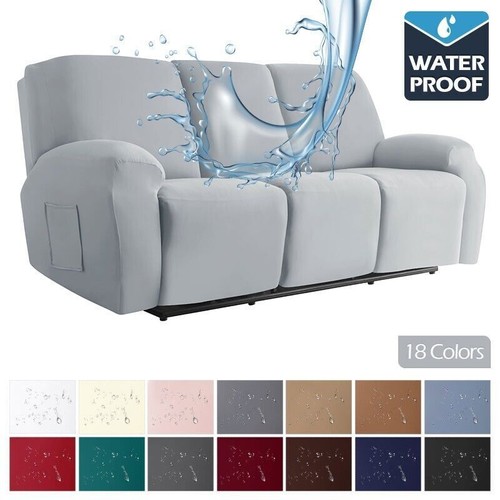 Waterproof Stretch Recliner Sofa Covers 1/2/3/4 Seats Slipcover ...