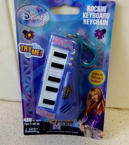 HANNAH MONTANA MUSIC "NOBODY'S PERFECT" ROCKIN KEYBOARD KEYCHAIN-2008 ...
