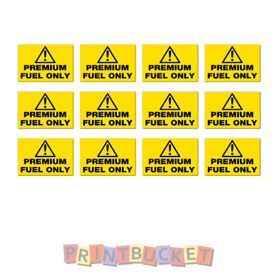 Premium Fuel Only Sticker 45mm x 30mm 12 pack quality water & fade ...