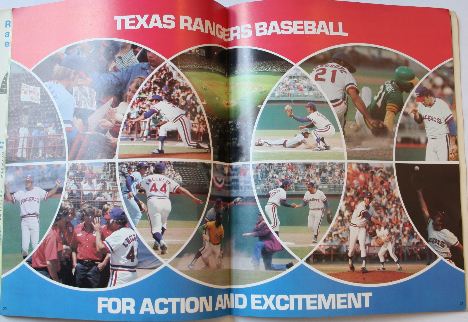 1976 Texas Rangers 9 1/4 x 11 3/4" Large Yearbook Burroughs Perry | eBay